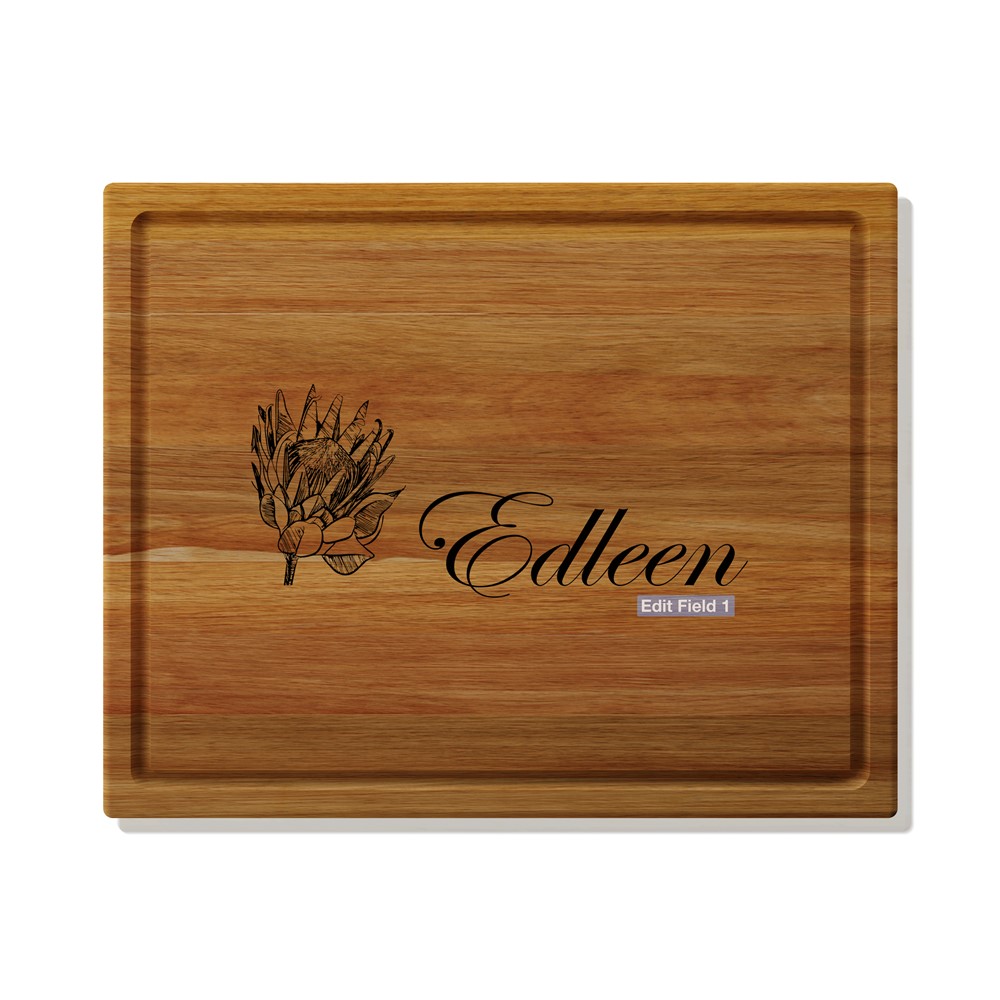 Edleen Kiaat Medium Butchers Block Cutting Board- The Schnauzer Co
