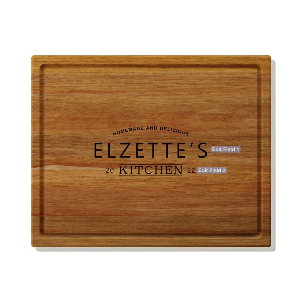 Elzette Kiaat Medium Butchers Block Cutting Board- The Schnauzer Co